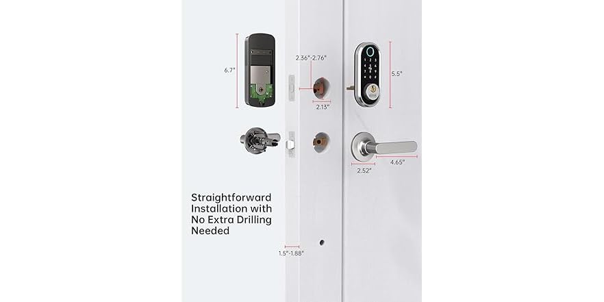 Smart Fingerprint Front Door Lock Set
