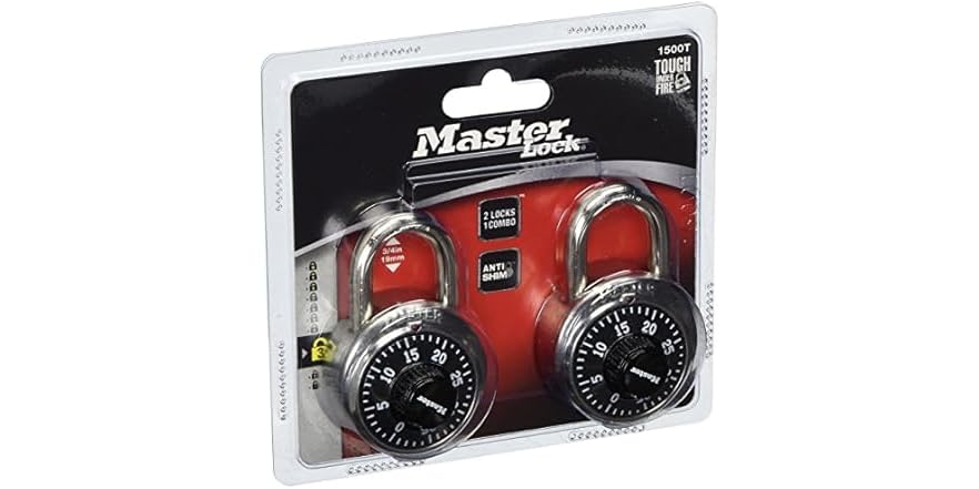 Master Lock 1500T Combination-Alike 4 Each Pack Contains 2 Locks