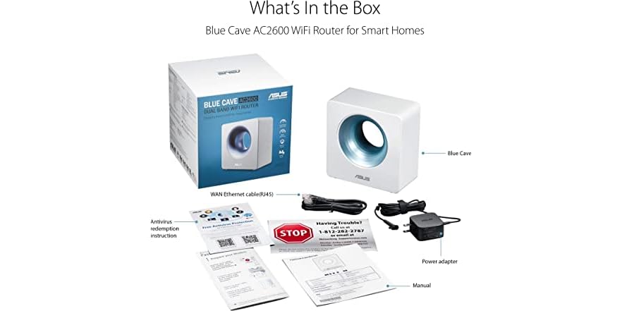 ASUS AC2600 WiFi Router (Blue Cave)