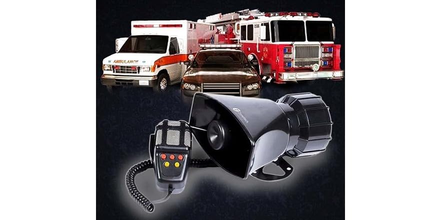 80W Car Siren Horn PA Micro System