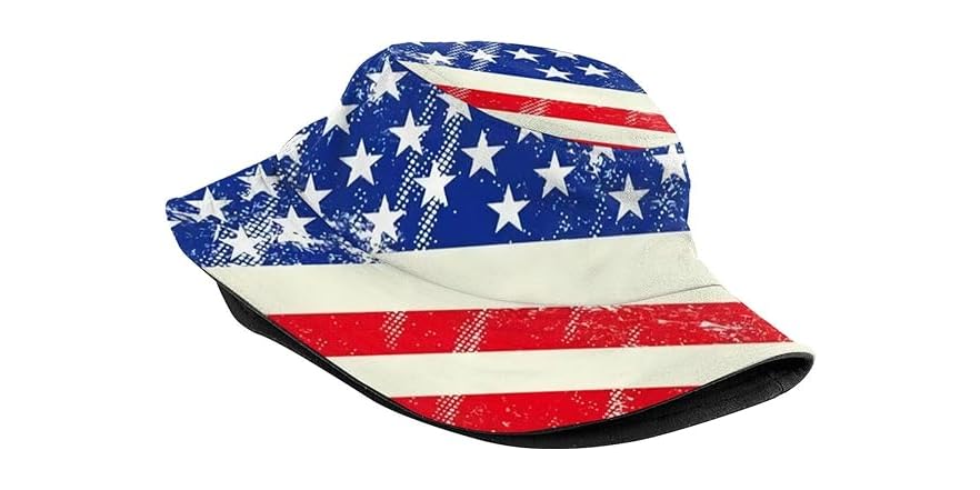 Retro American Flag Bucket Hat