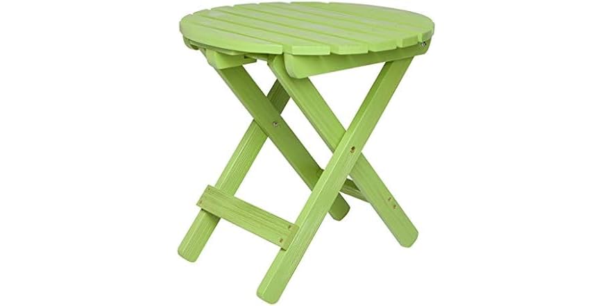 Shine Company 4118 Round Wooden Folding Side Table