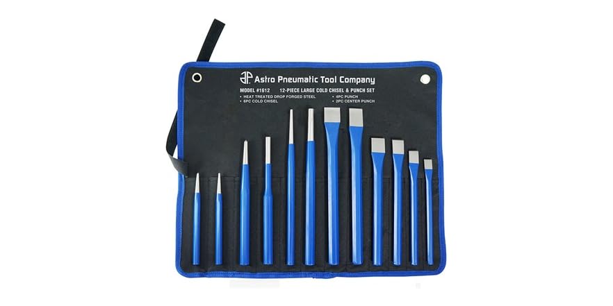 12-Piece Large Cold Chisel & Punch Set