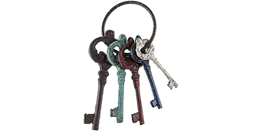 Colorful Cast Iron Key Ring