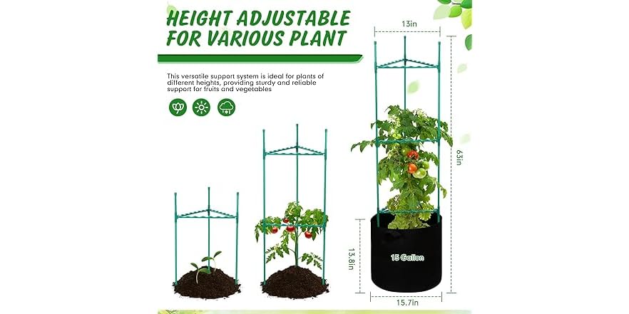 40PC 48" Vertical Assembled Plant Cages