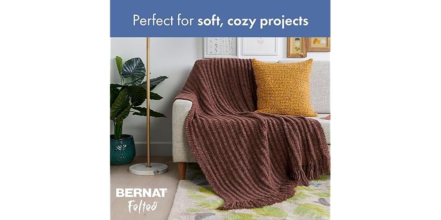 Bernat Felted Buff Fleck Yarn - 3 Pack of 9.2oz/260g