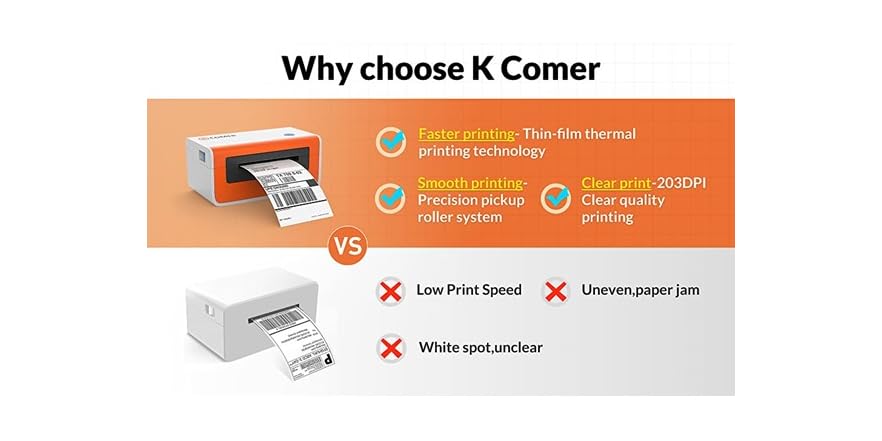 K Comer Shipping Label Printer