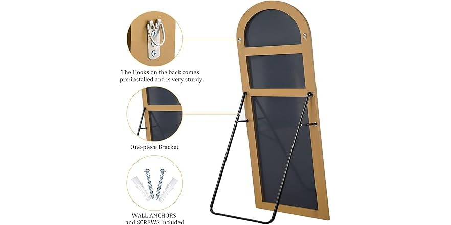 MIRUO Arched Full Length Mirror