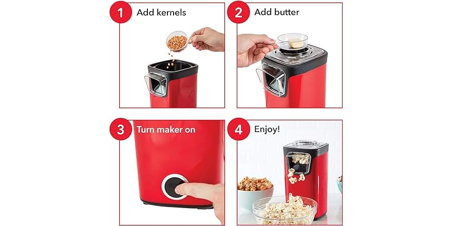 DASH Turbo POP Popcorn Maker with Cup
