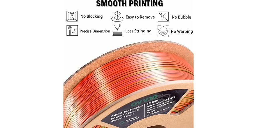 Tri Color PLA 3D Printer Filament