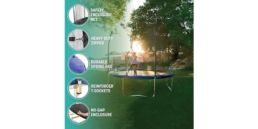 Skywalker Jump N' Dunk 12FT Trampoline (Blue)