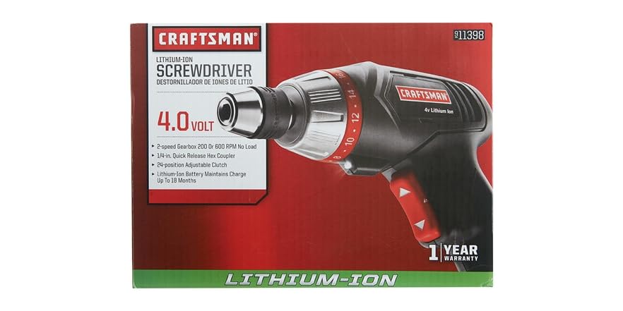 Craftsman Cordless Li-Ion Power Screwdriver Kit