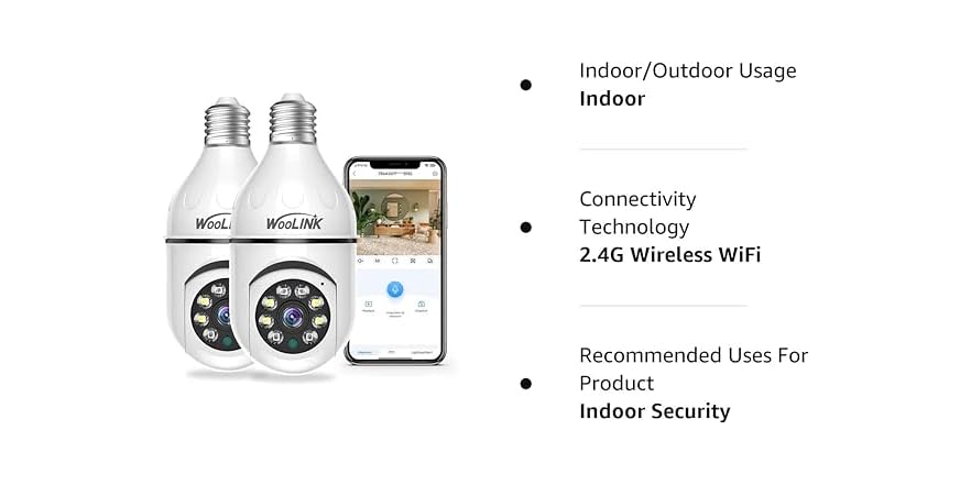 WOOLINK Light Bulb Security Camera 3MP