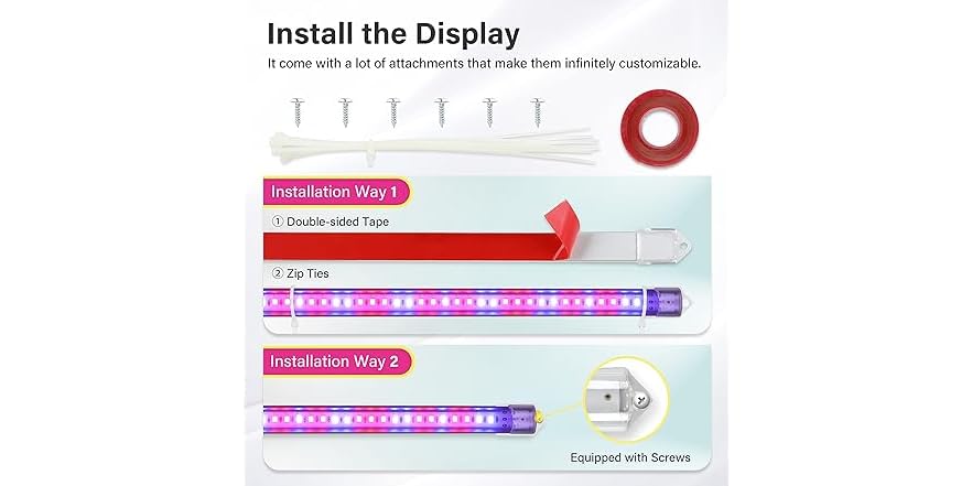 iPower 20W LED Plant Grow Light Strips 4 Tubes