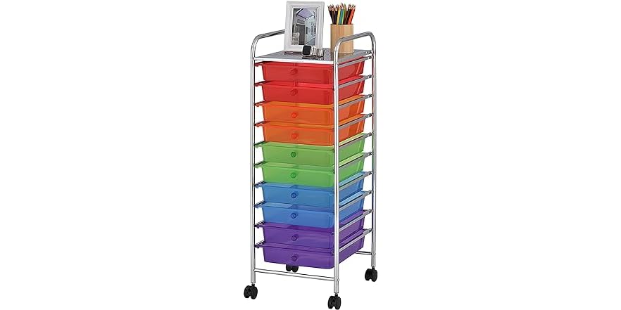 ECR4Kids 10-Drawer Mobile Organizer