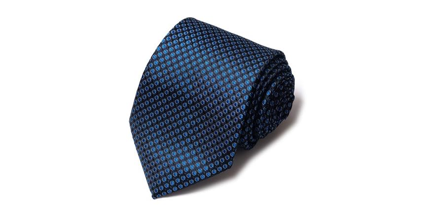 Formal Men’s Necktie - Royal Dot Matrix Blue