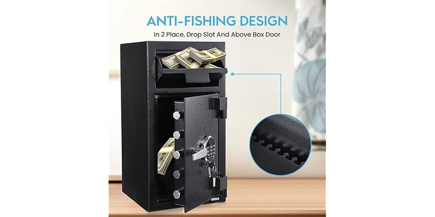 CuisinAid Fireproof Depository Safe with Drop Slot
