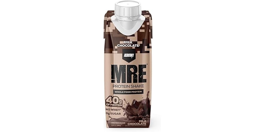 (12 pk) REDCON1 MRE Ready to Drink Protein Shakes