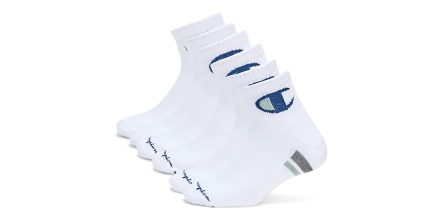 6PK Mens Cushion Quarter