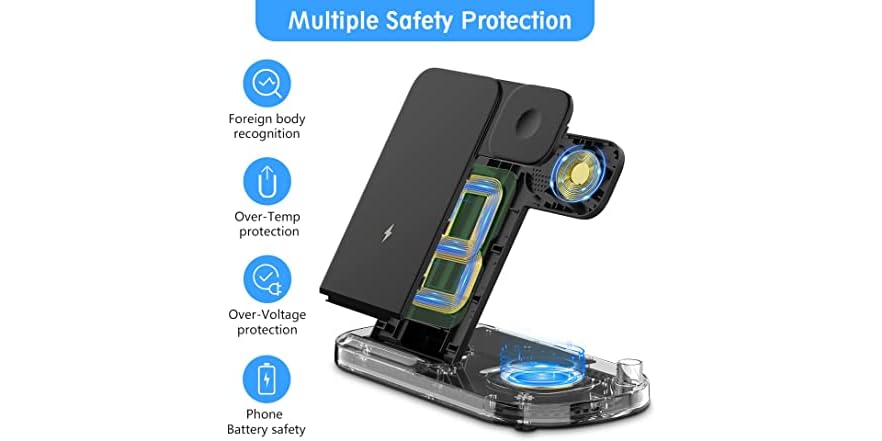 WAITIEE Wireless Charging Station 4 in 1