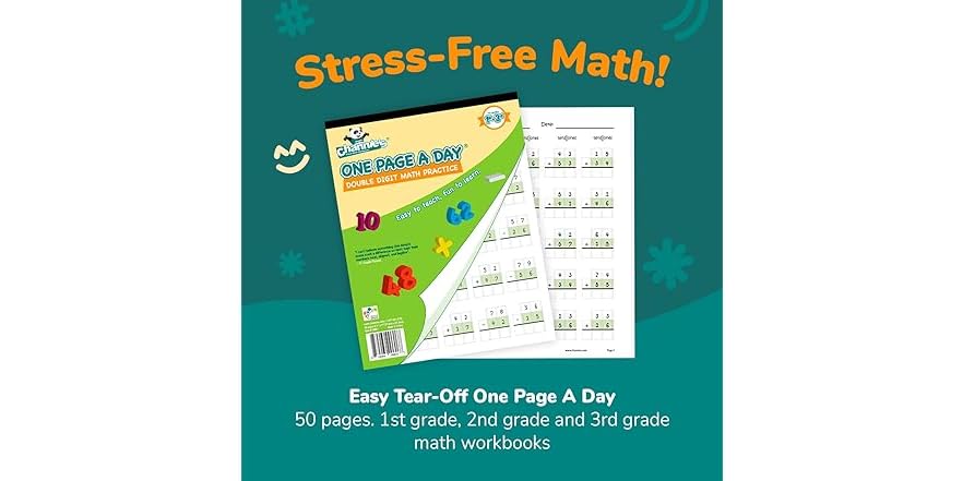 Channie's One Page A Day Double Digit Math Problem Workbook