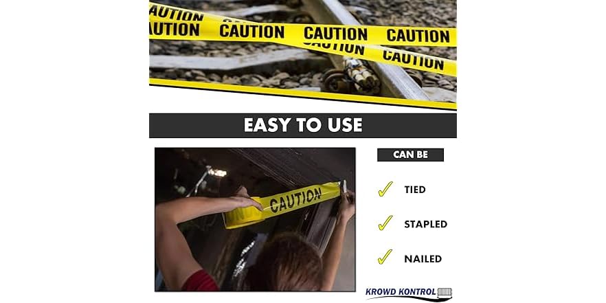 Krowd Kontrol Caution Tape 328ft 3"