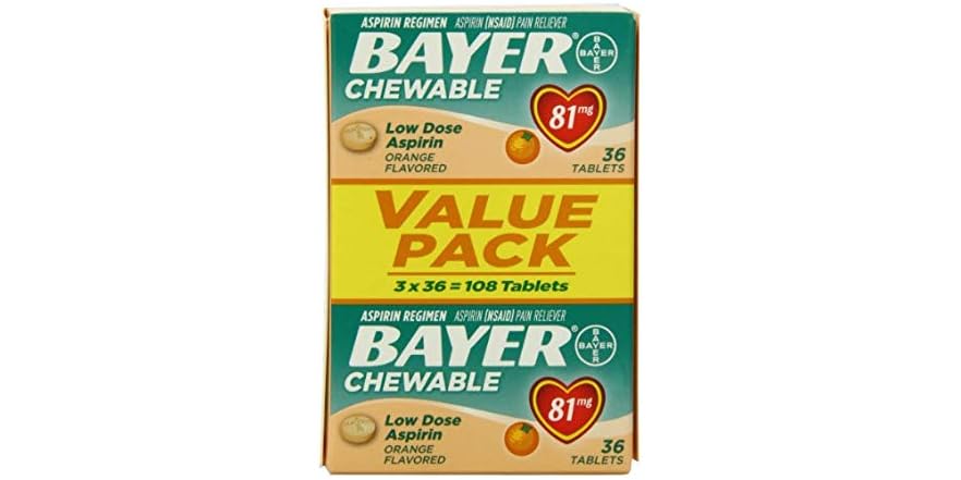 Bayer Chewable Aspirin Low Dose 81mg