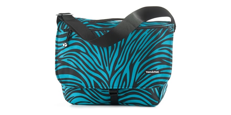 Yak Pak Messenger Bag - Turquoise Zebra