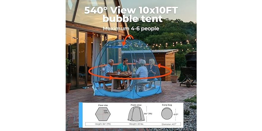 Pop Up Bubble Tent