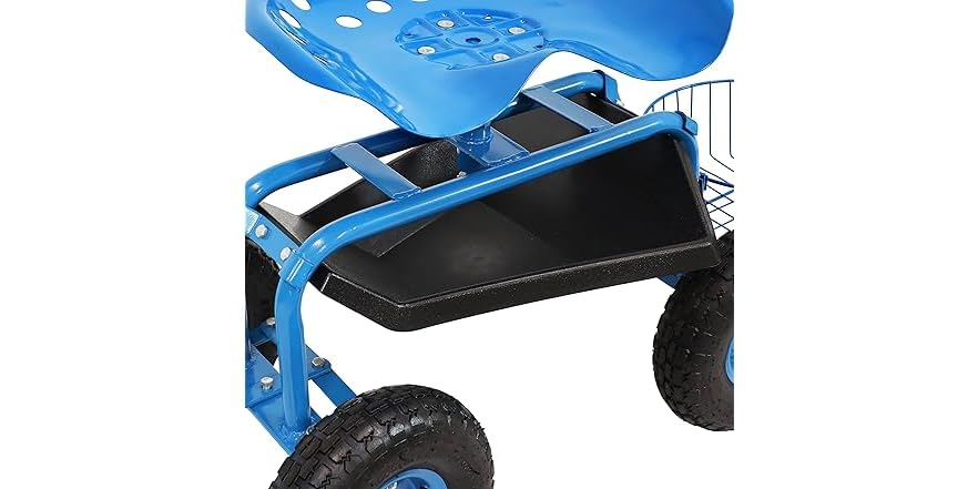 Sunnydaze QH-RCP042-BL Blue Rolling Garden Cart (Open Box)