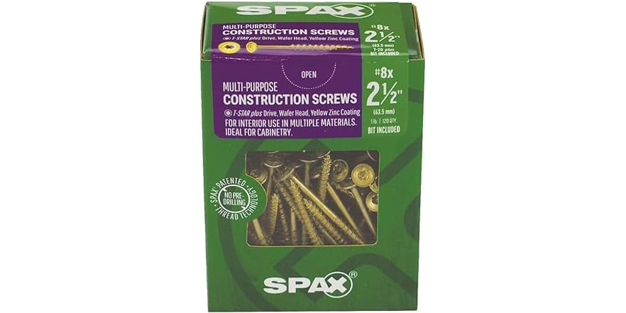 SPAX lag-Screws, 8 x 2-1/2"