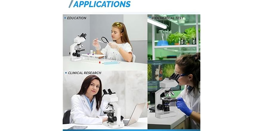 AmScope OMAX 40X-2000X Lab LED Binocular Compound Microscope