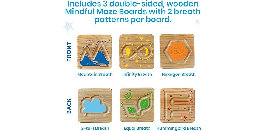 hand2mind Wooden Mindful Maze Set