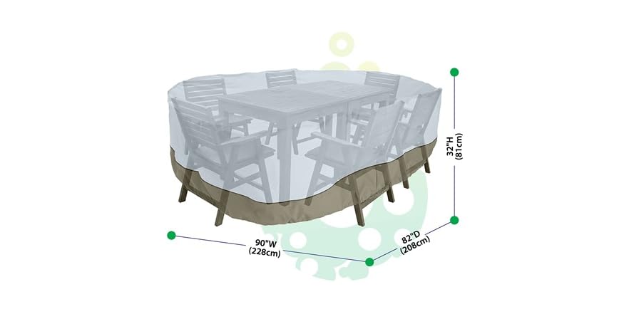 Monsoon 90" Patio Table with Chairs Cover