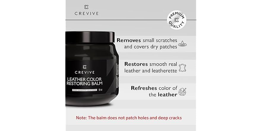 Leather Recoloring Balm Black 10 oz