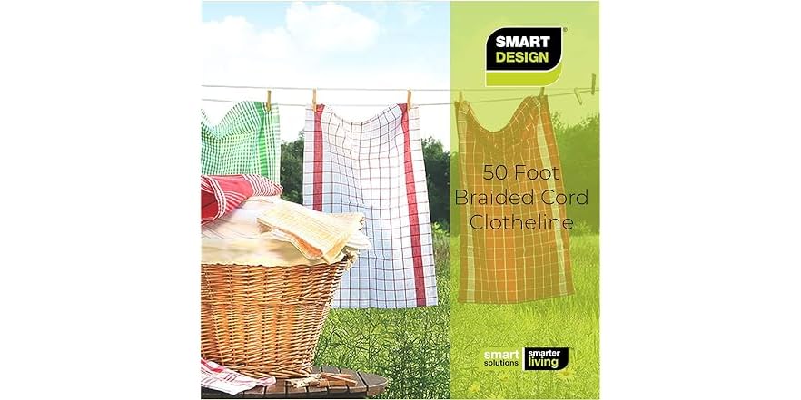 Smart Design 50ft Clothesline Cord