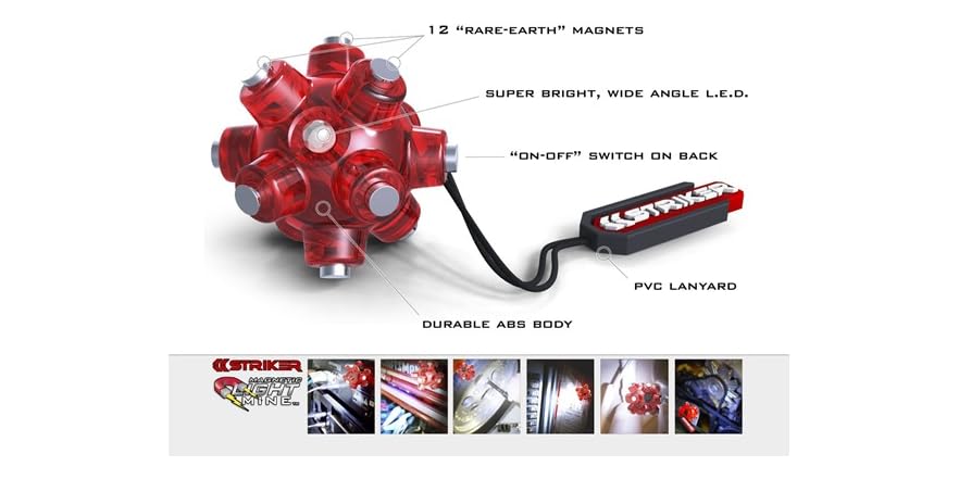 Striker Hand Tools Magnetic Light Mine Hands-Free