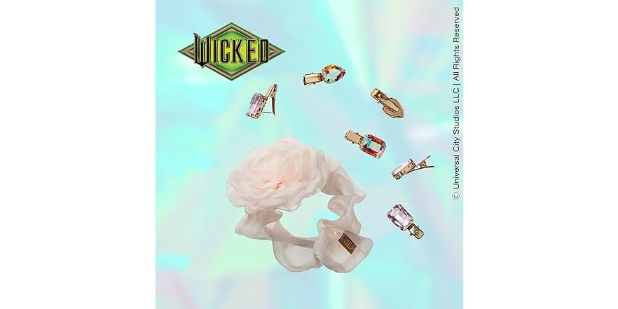 Conair Wicked Glinda Scrunchie & Hair Clip set