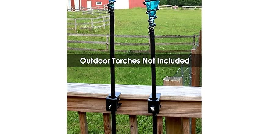 Sunnydaze Deck Clamp for Outdoor Torches - Set of 2
