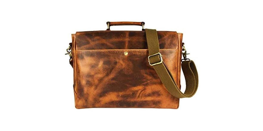 Aaron Leather Messenger Bag, 14.5"