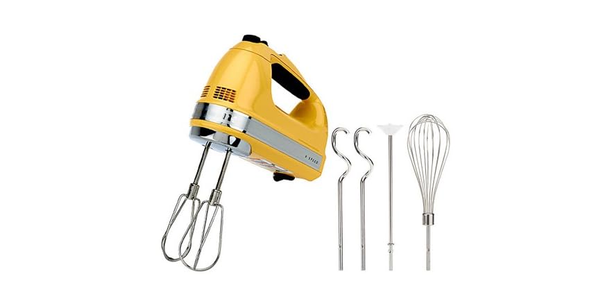 KitchenAid 9-Speed Hand Mixer-Maj Yellow