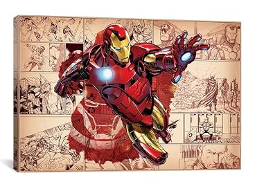 Iron Man On Comic Panels (2 Sizes)
