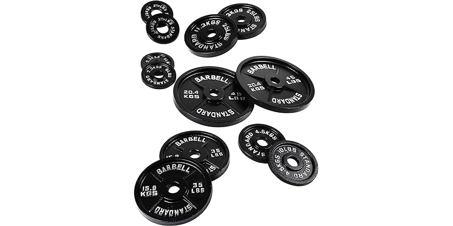Signature Fitness 35LB Cast Iron Plate Set