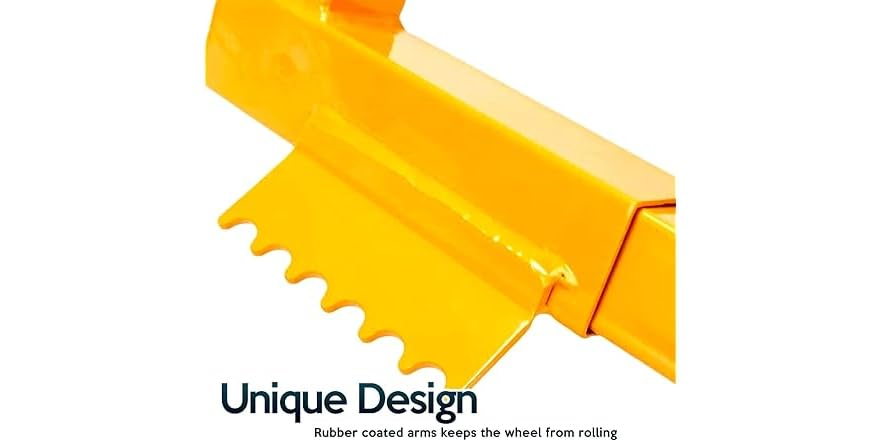 Zone Tech WL0003 Wheel Clamp Chock Lock Red/Yellow