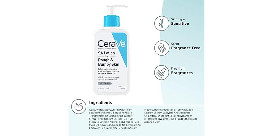 2 Pack CeraVe SA Lotion for Rough & Bumpy Skin