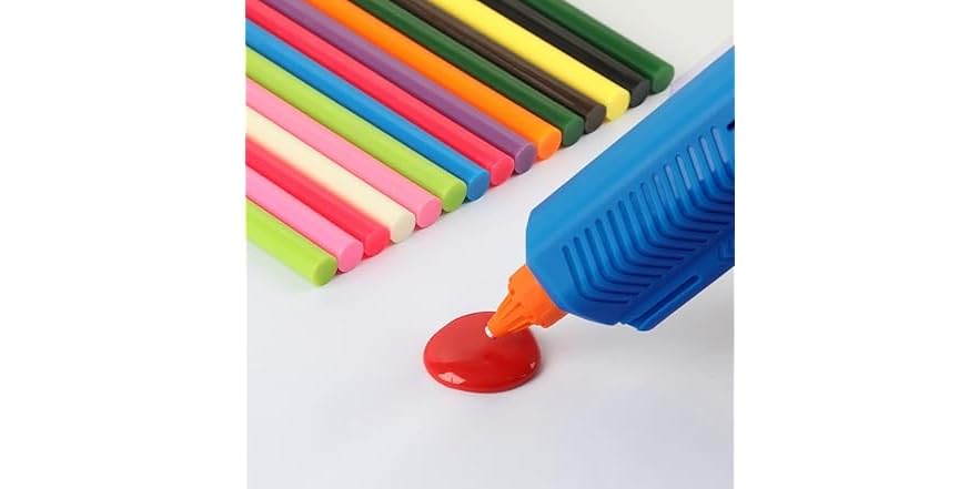 TILSWALL 20pcs Colored Hot Glue Sticks
