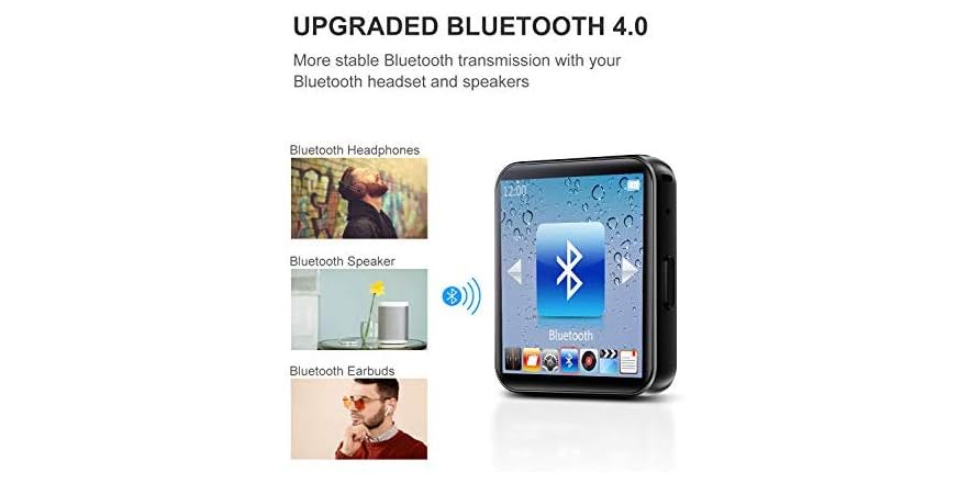 TIMMKOO 16 or 32GB Bluetooth MP3 Player