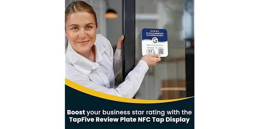 TapFive Tap Google Review Plate (3-Pack)