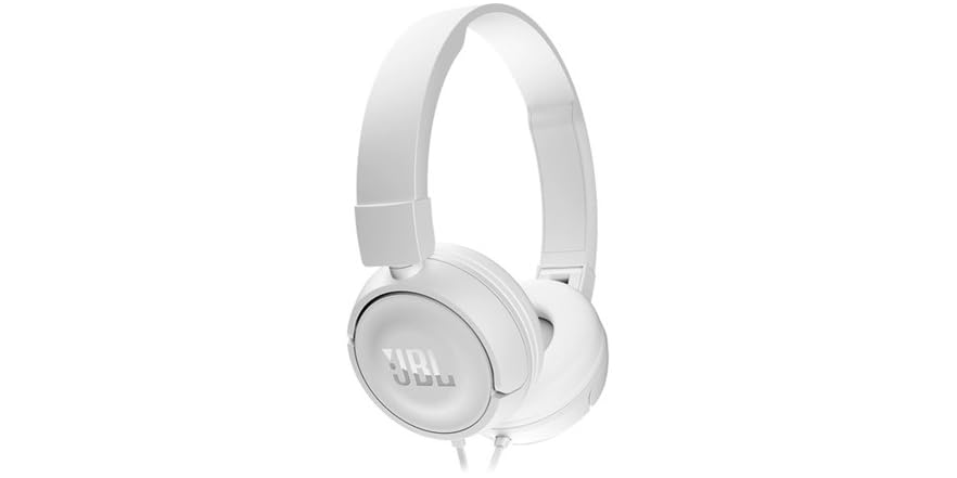 JBL T450 Wired On-Ear Lightweight Foldable Headphones with Mic