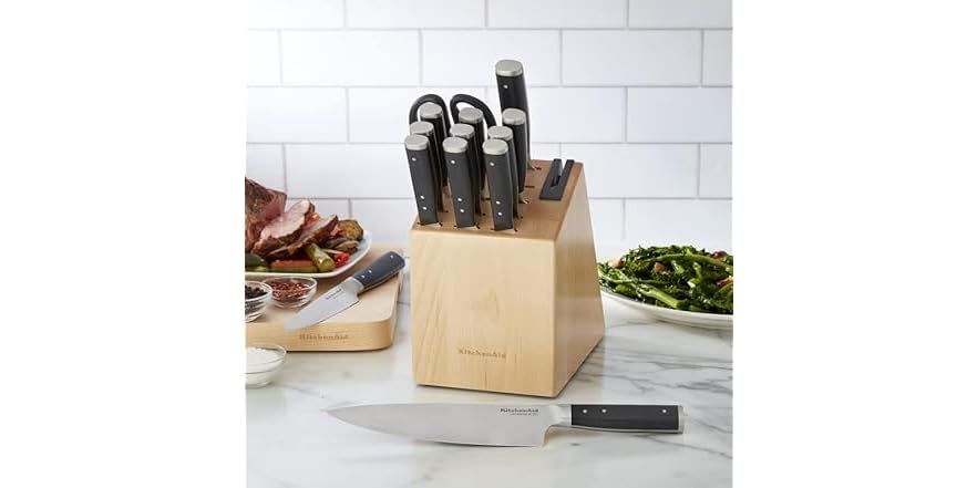 KitchenAid Gourmet Forged Triple Rivet Knife Block Set